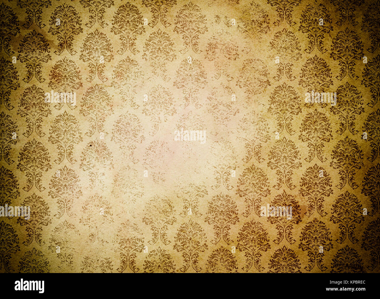 Old grunge paper background with vintage european patterns for the ...