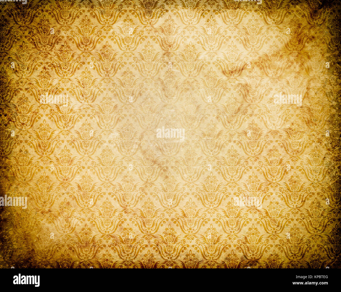 Old grunge paper background with vintage decorative patterns Stock ...