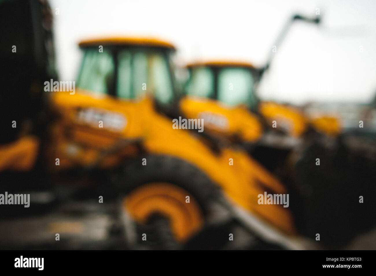 Excavator Loader Machine. Side View of Front Hoe Loader. Industrial ...