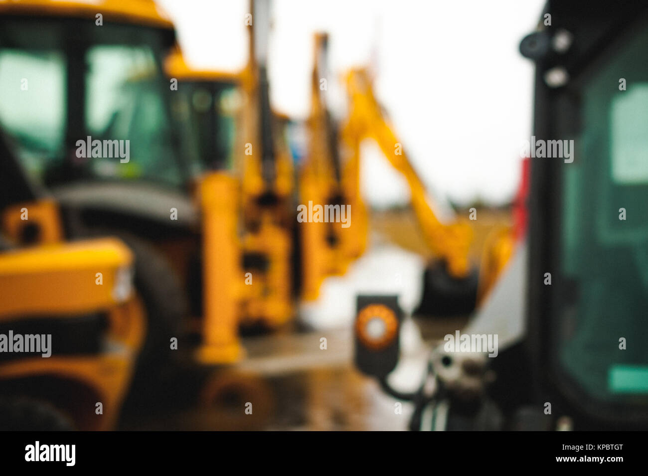 Excavator Loader Machine. Side View of Front Hoe Loader. Industrial ...