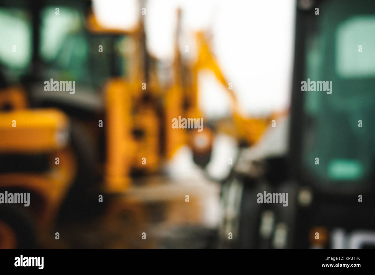 Excavator Loader Machine. Side View of Front Hoe Loader. Industrial ...