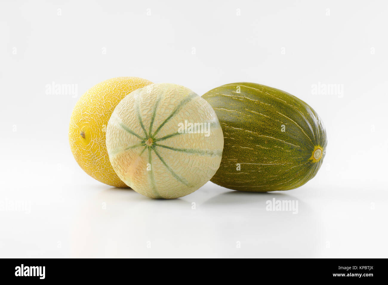 three fresh melons Stock Photo - Alamy