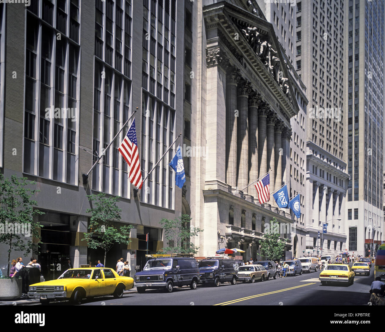 1992 HISTORICAL WALL STREET STOCK EXCHANGE BUILDING BROAD STREET ...