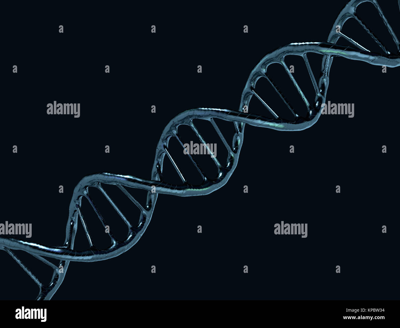 Digital illustration of a DNA model on science background. 3D rendering ...