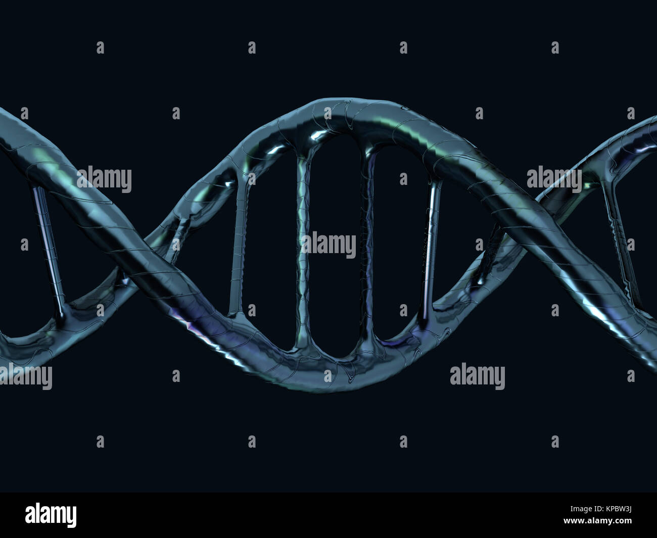 Digital illustration of a DNA model on science background. 3D rendering ...