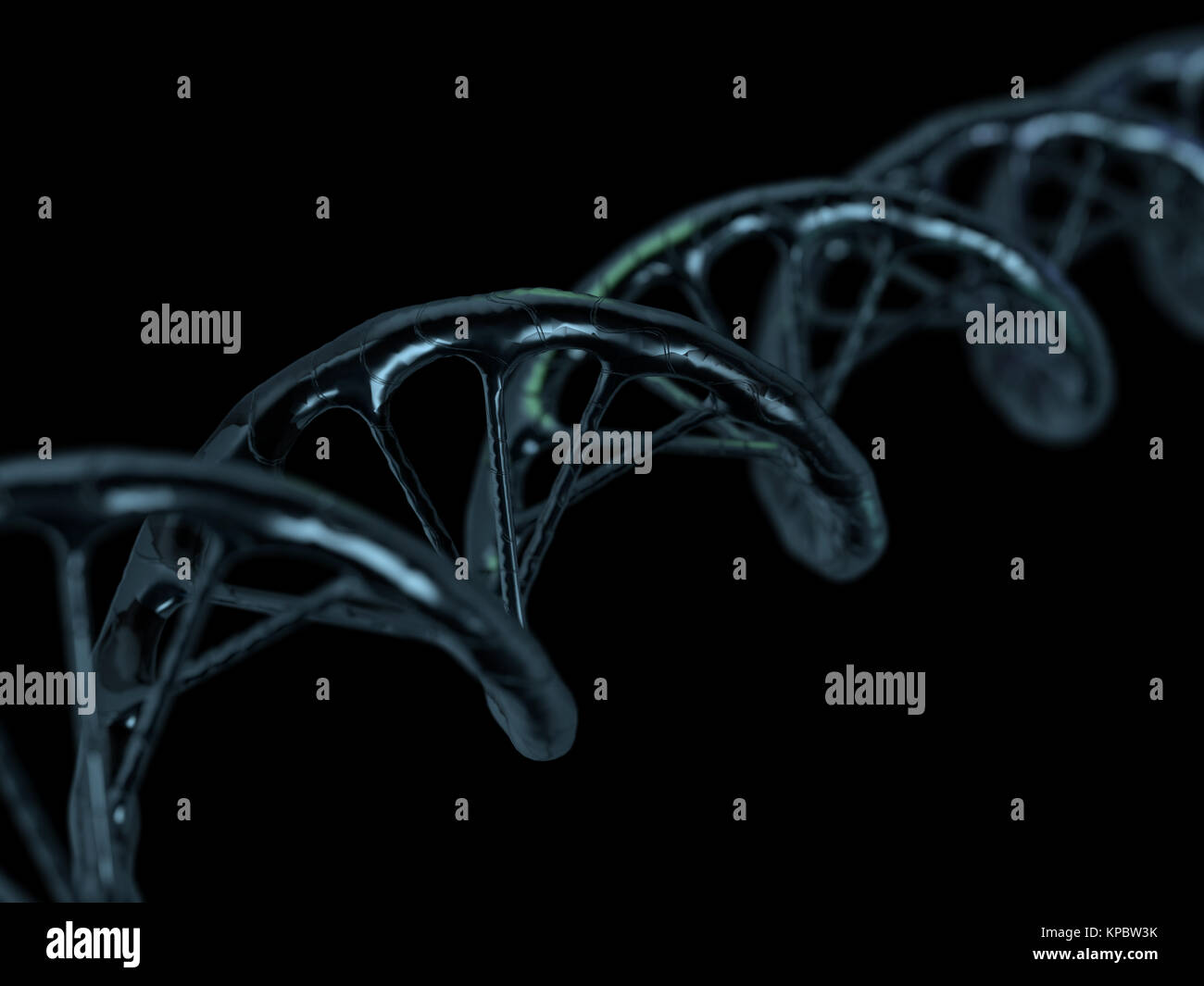 Digital illustration of a DNA model on science background. 3D rendering ...