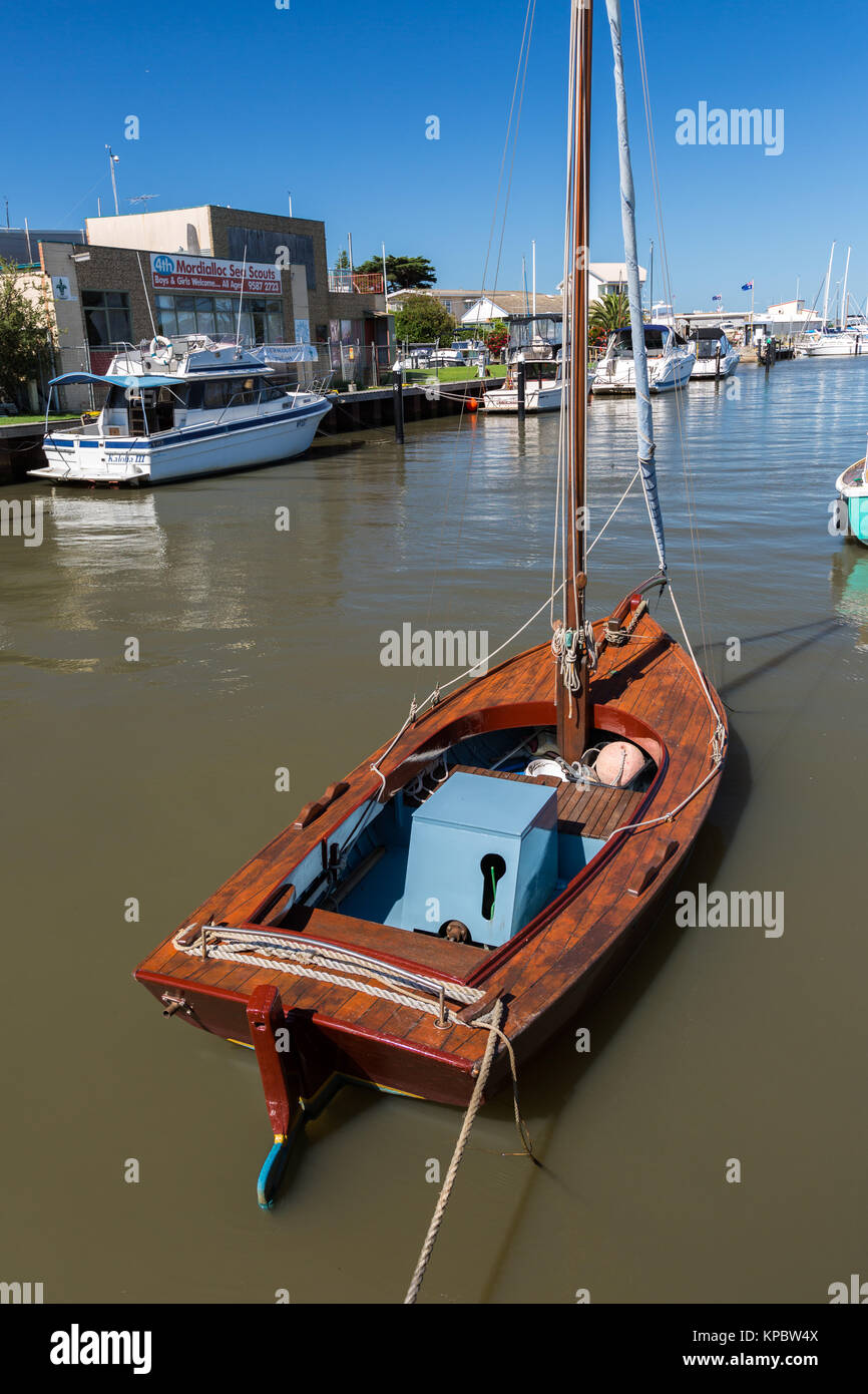 Vintage wooden sailboat Stock Photo - Alamy