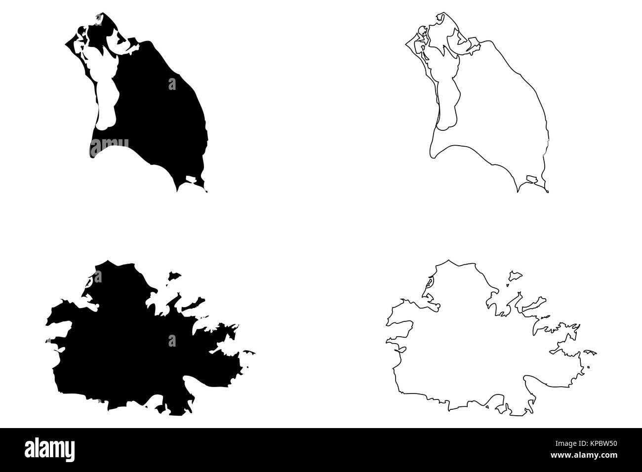 Antigua and Barbuda map vector illustration, scribble sketch Antigua ...
