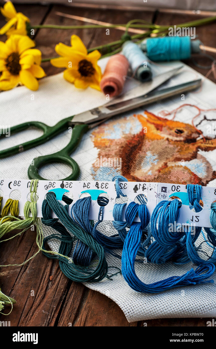 Bobbin threads hi-res stock photography and images - Alamy