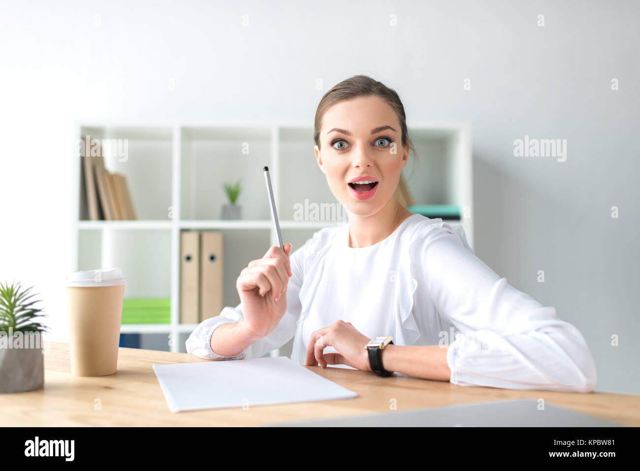 Young surprised woman having idea hi-res stock photography and images ... Young surprised woman having idea hi-res stock photography and images ...