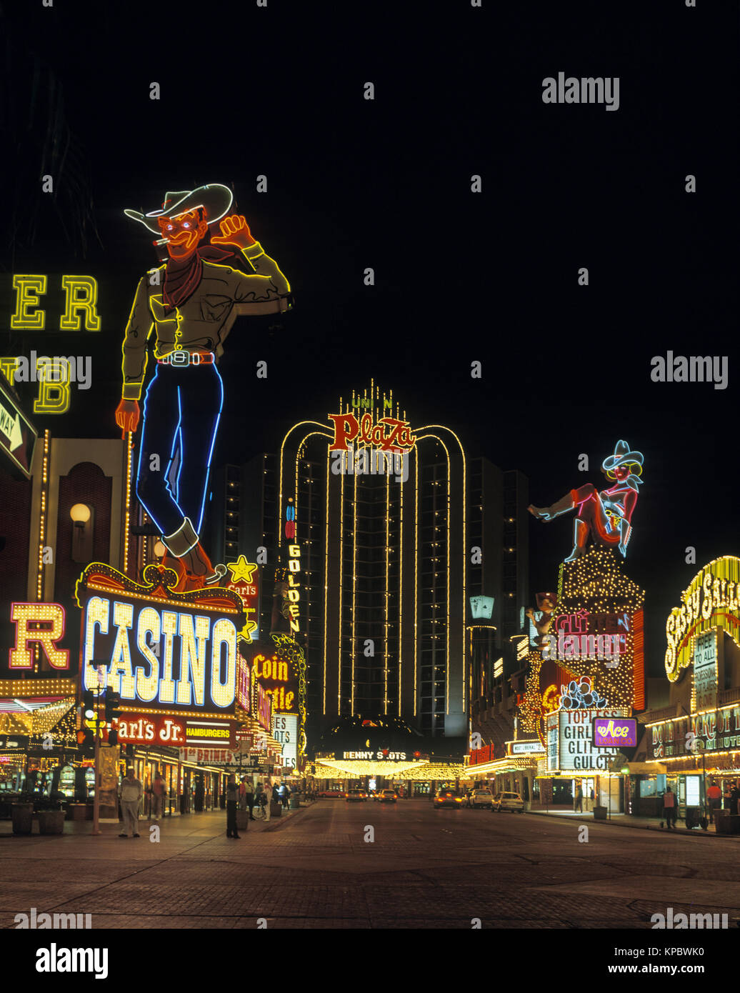 1992 HISTORICAL HOTEL CASINOS FREMONT STREET LAS VEGAS NEVADA USA Stock ...