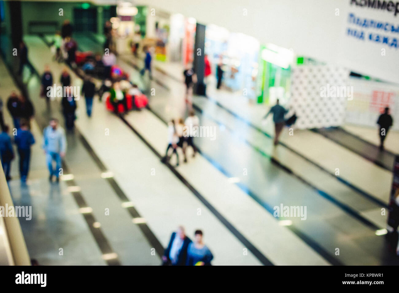 abstract background blur large crowd of people at the mall Stock Photo ...