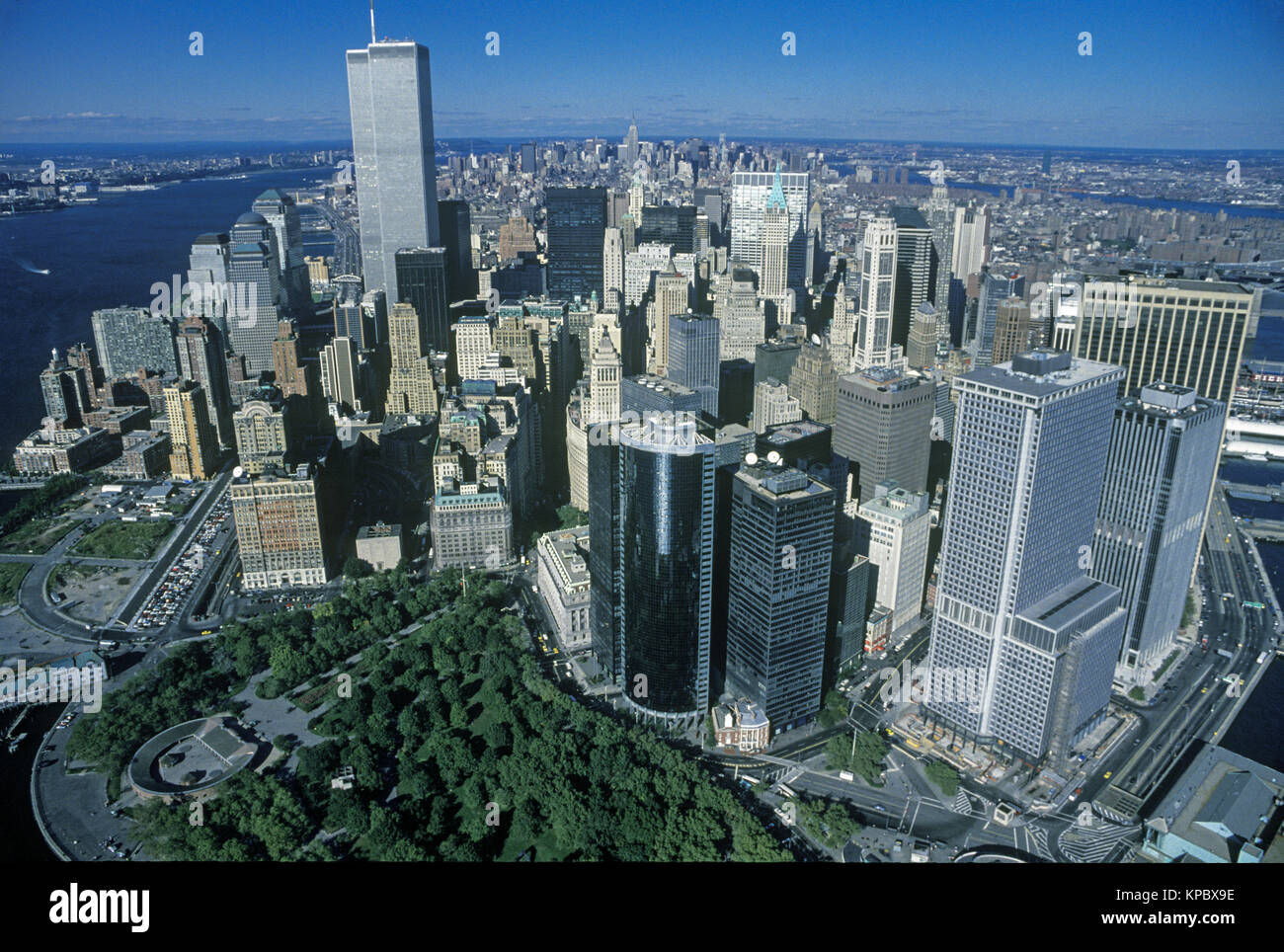 Manhattan aerial 90s hi-res stock photography and images - Alamy