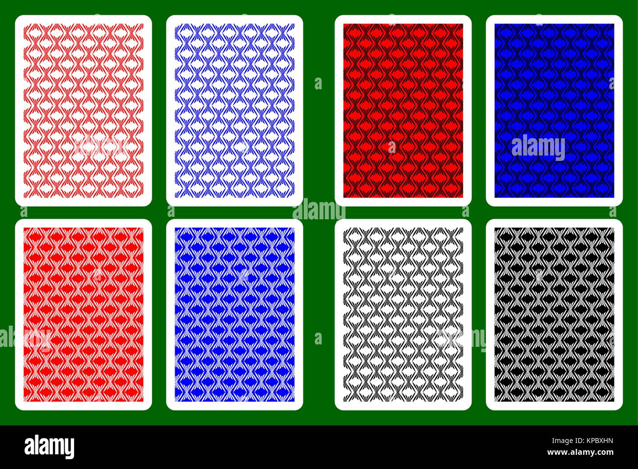 Playing Card Back Designs - butterfly pattern, vector set Stock Vector ...