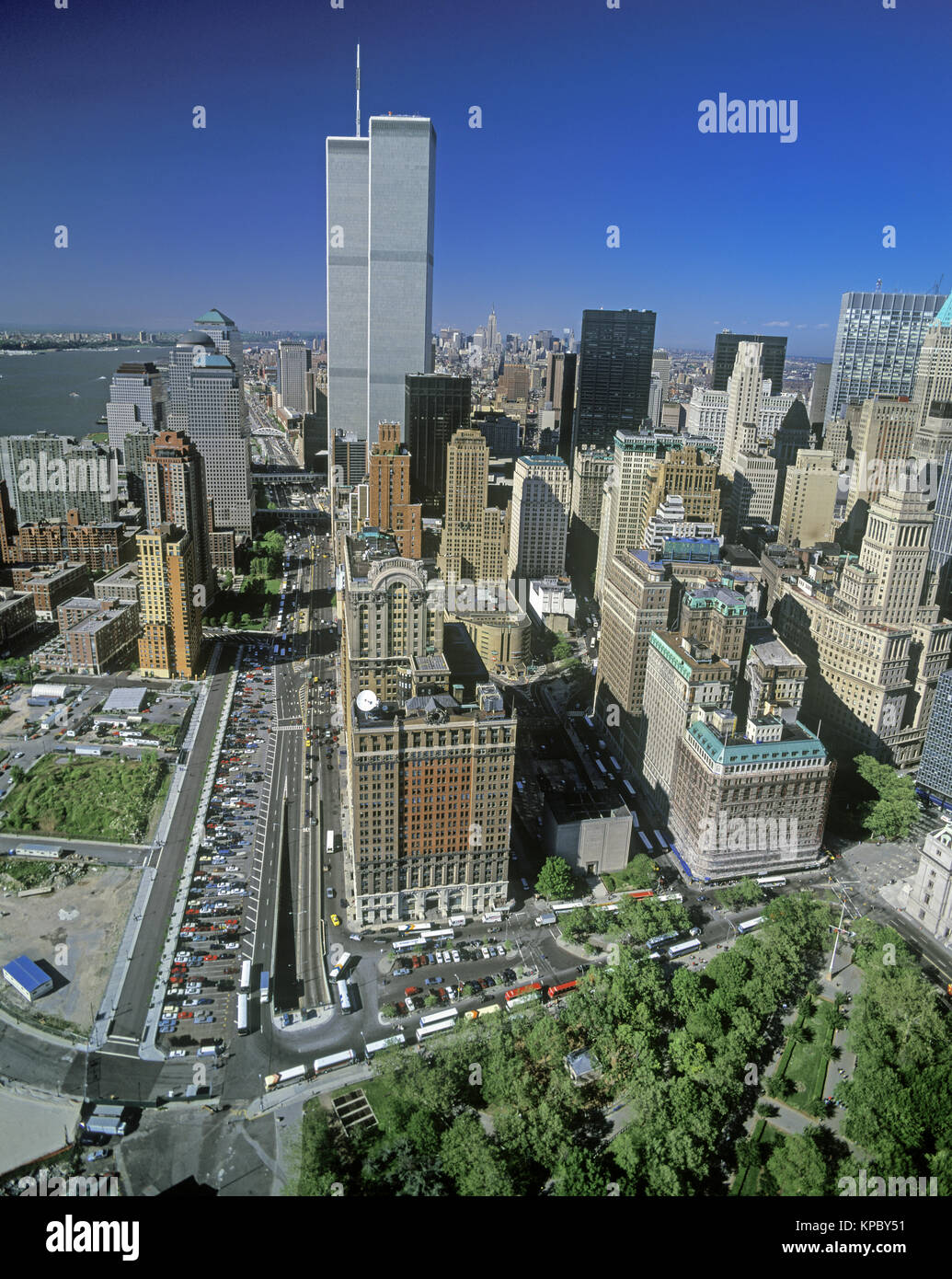 1993 HISTORICAL TWIN TOWERS (©MINORU YAMASAKI 1973) DOWNTOWN SKYLINE ...