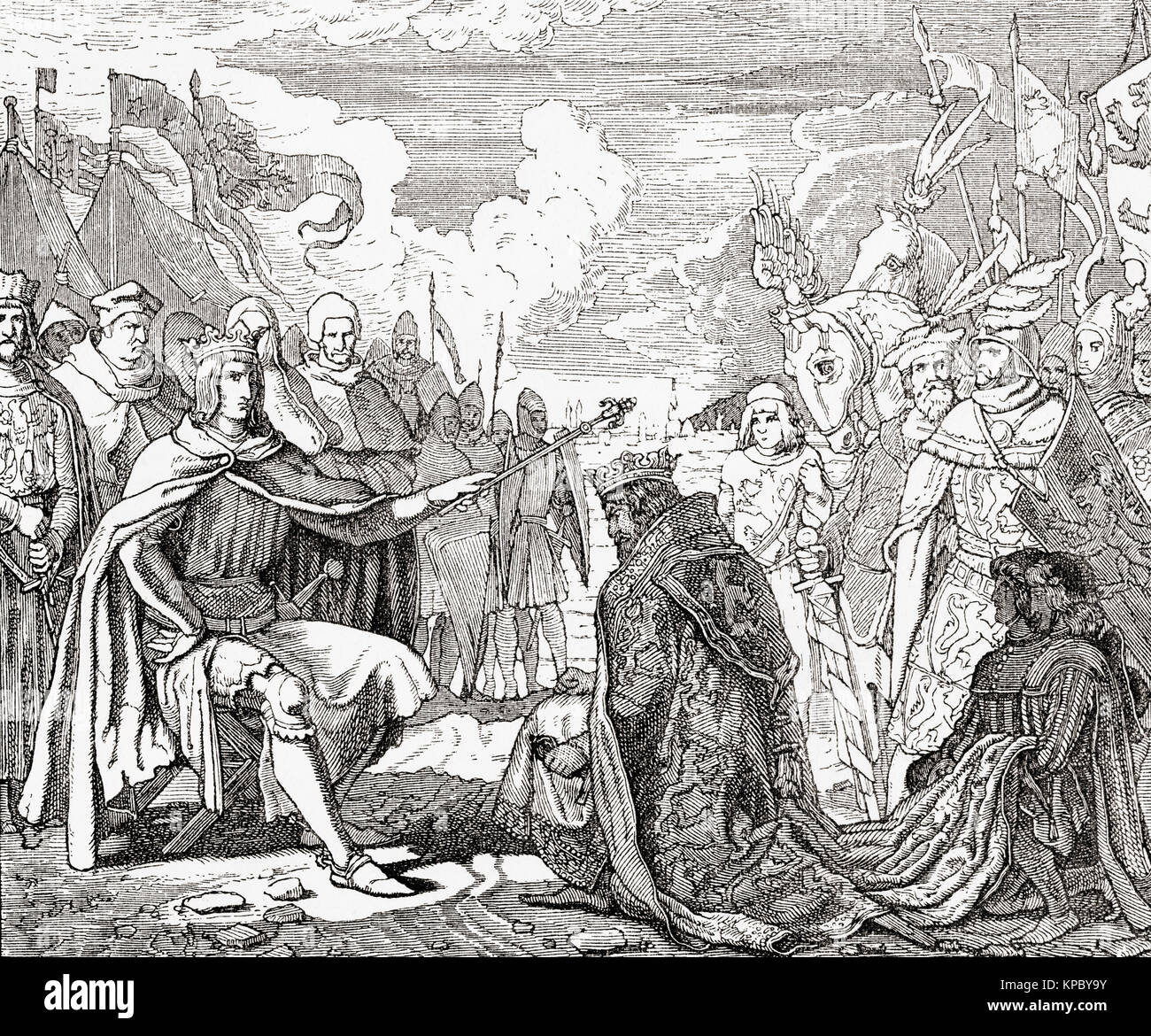 Rudolf of Habsburg reinvesting Ottokar with the Kingdom of Bohemia ...