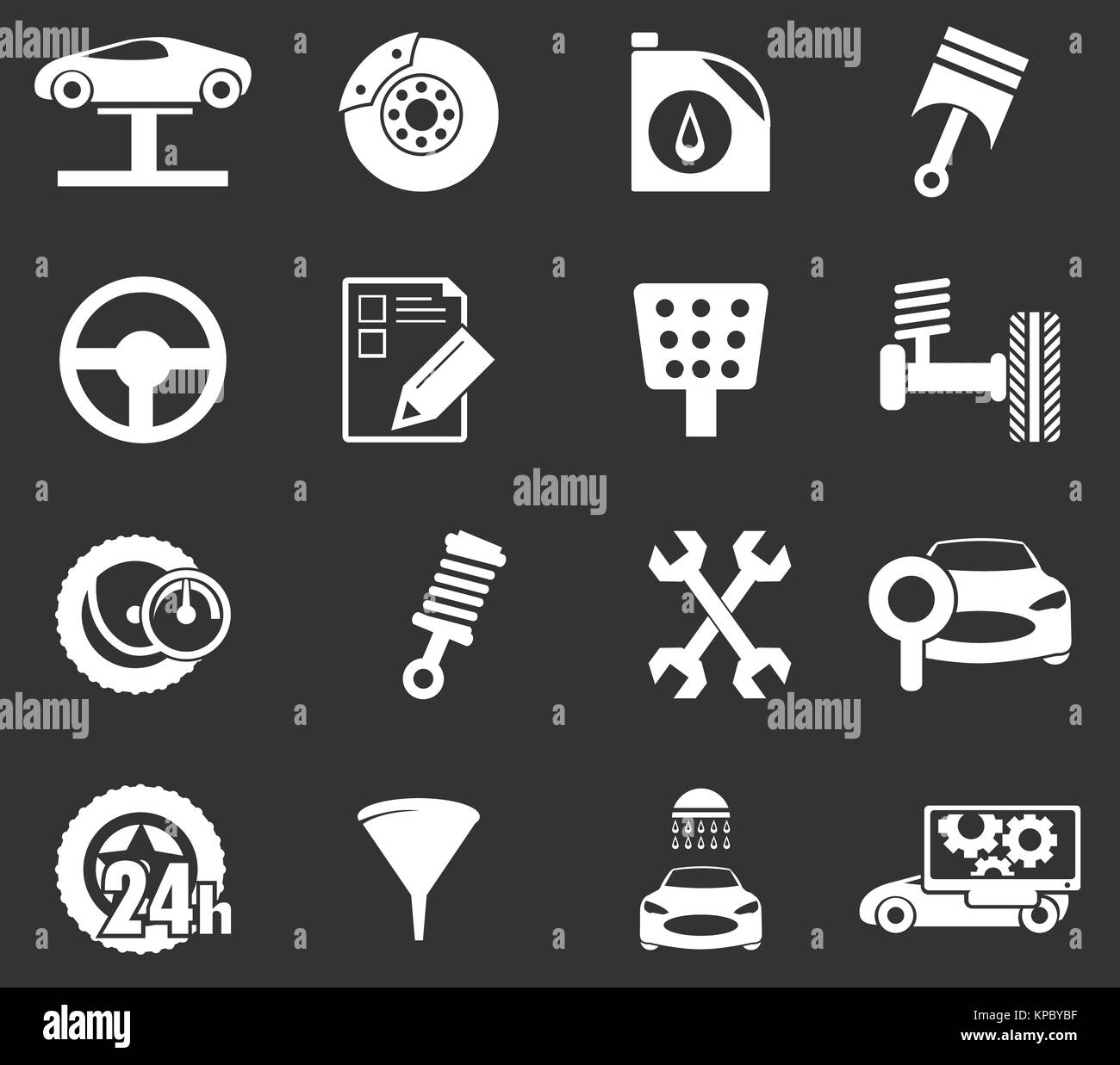 Car service icons set Stock Photo - Alamy