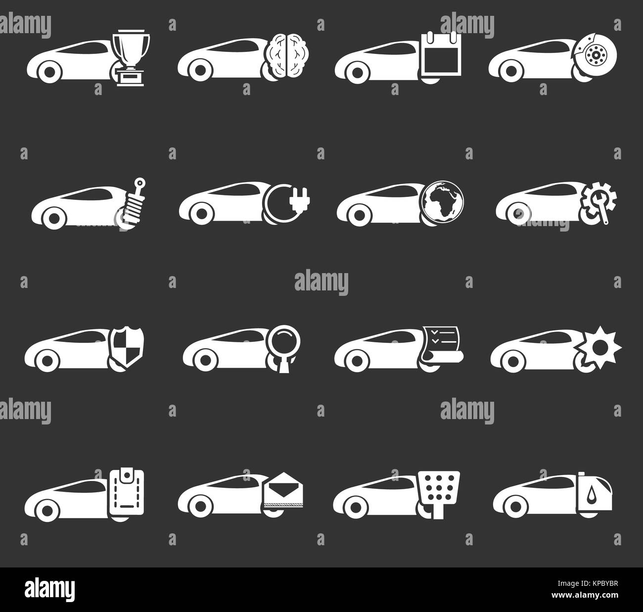 Car service icons set Stock Photo - Alamy