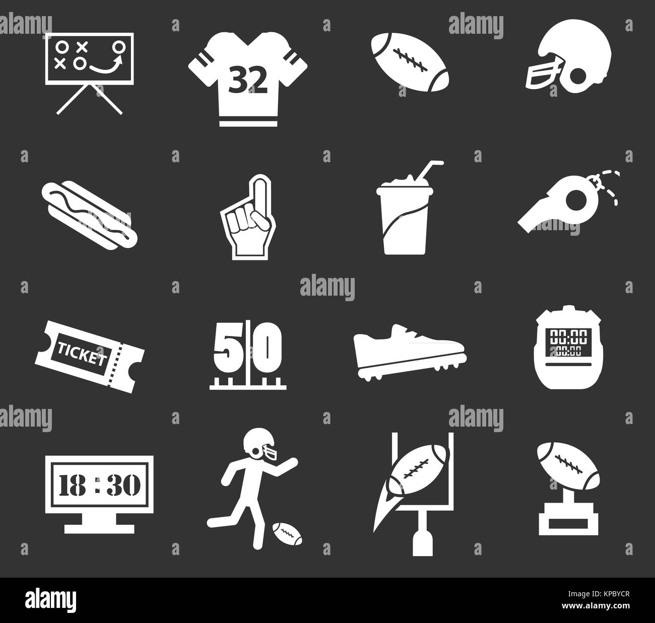 American Football Icons Stock Photo - Alamy