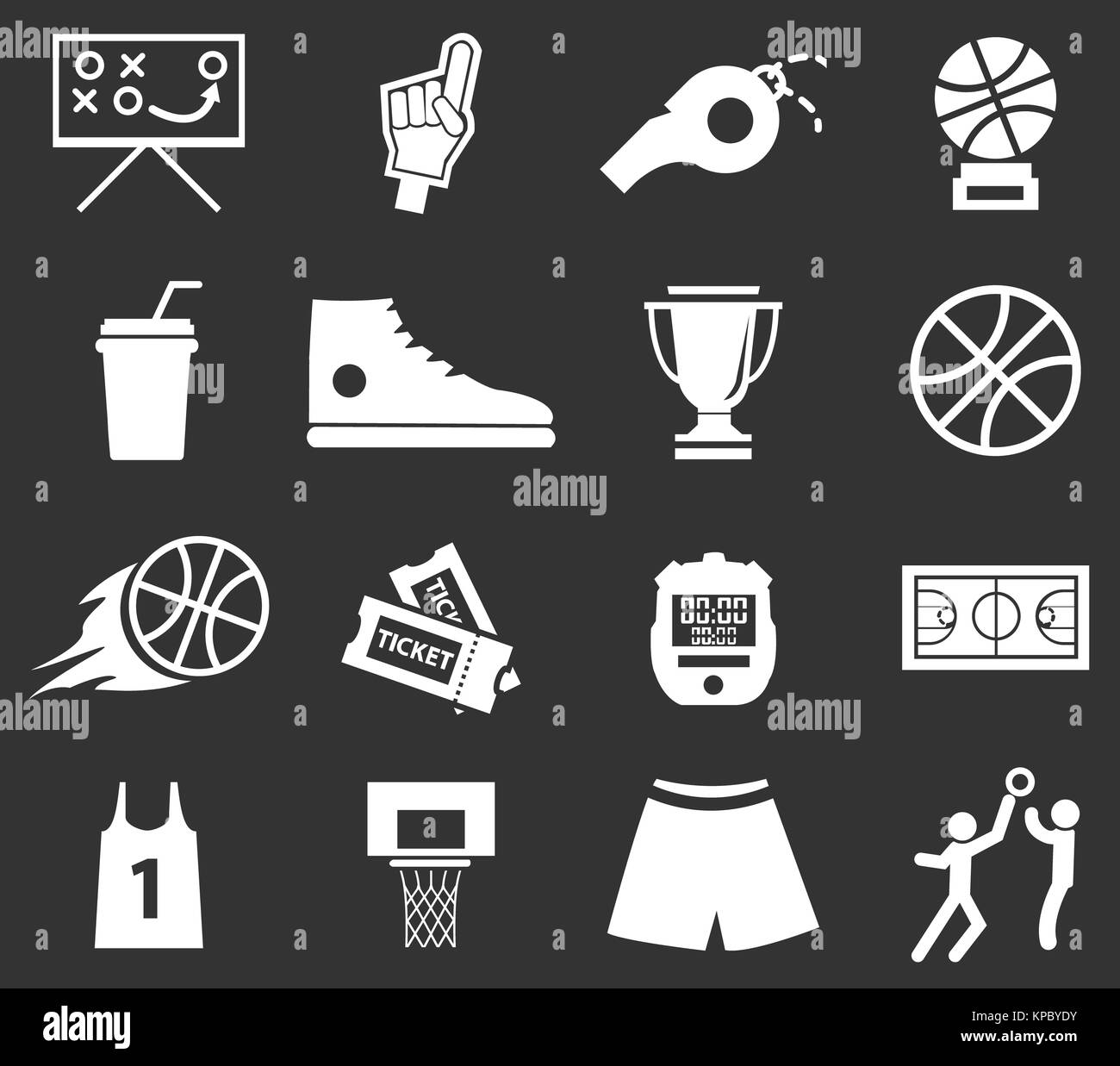 Basketball Icon set Stock Photo - Alamy