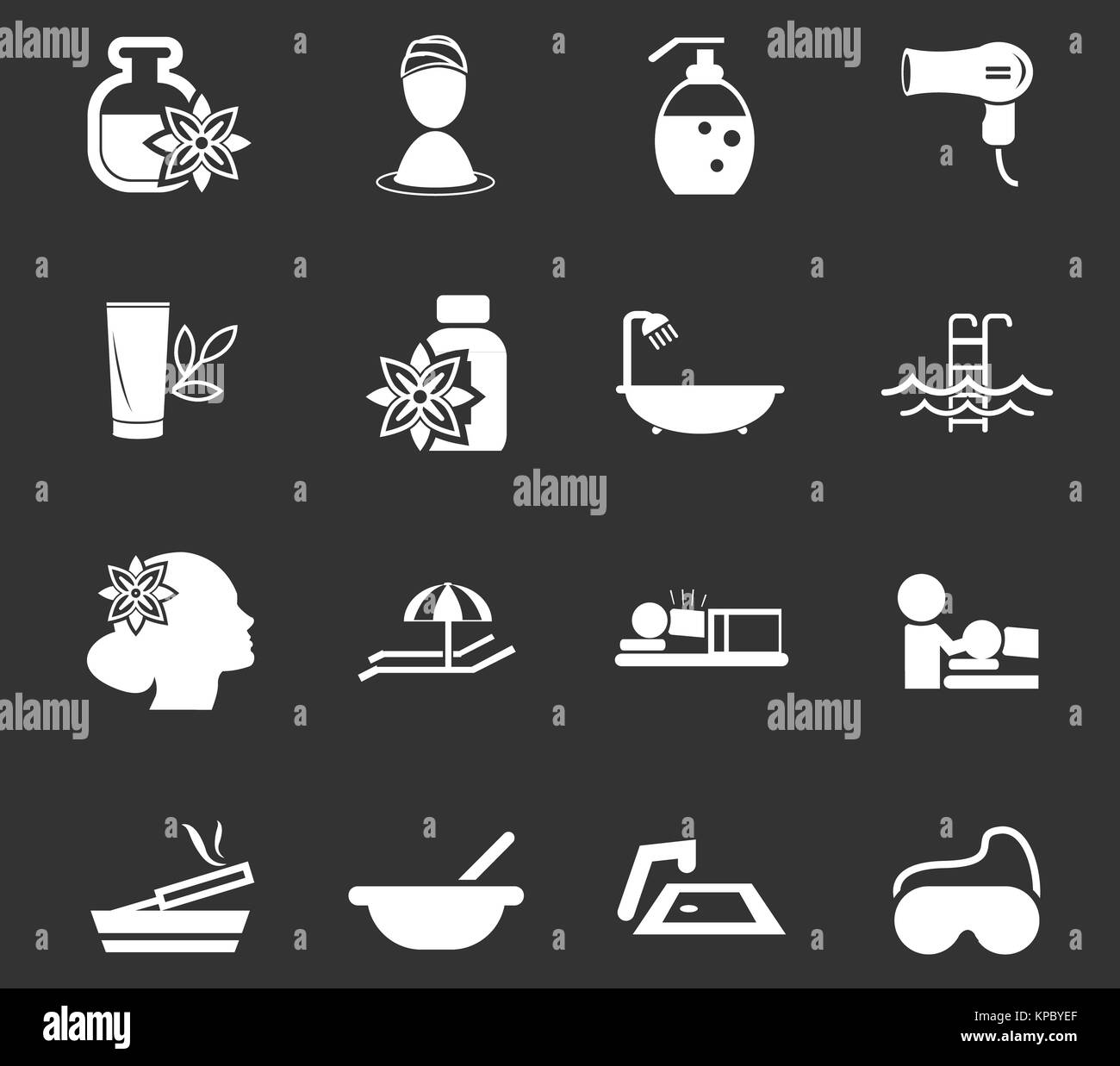 Spa icons set Stock Photo - Alamy