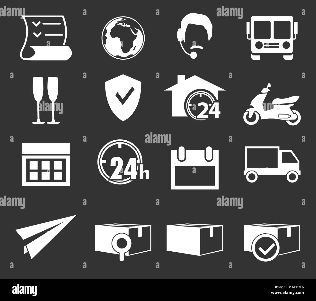 Shipping and delivery icons Stock Photo - Alamy