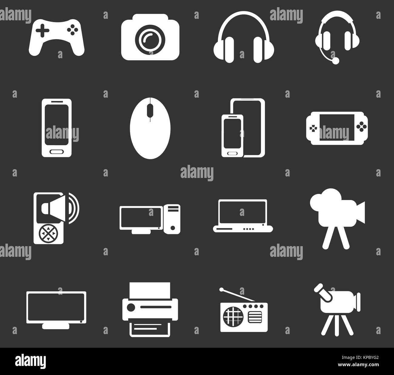 Gadget icon set Stock Photo - Alamy