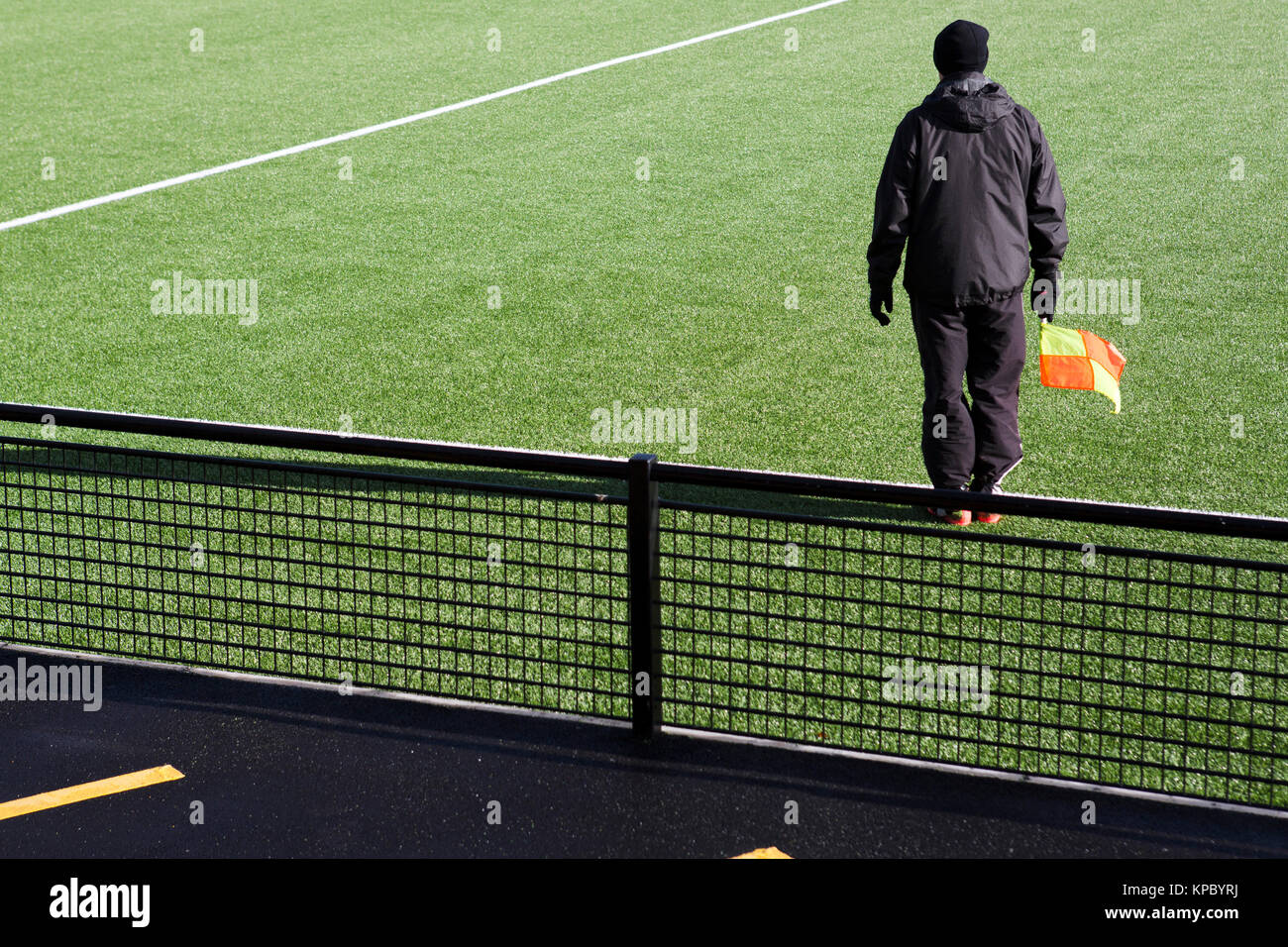 Sport football official linesman flag hi-res stock photography and ...