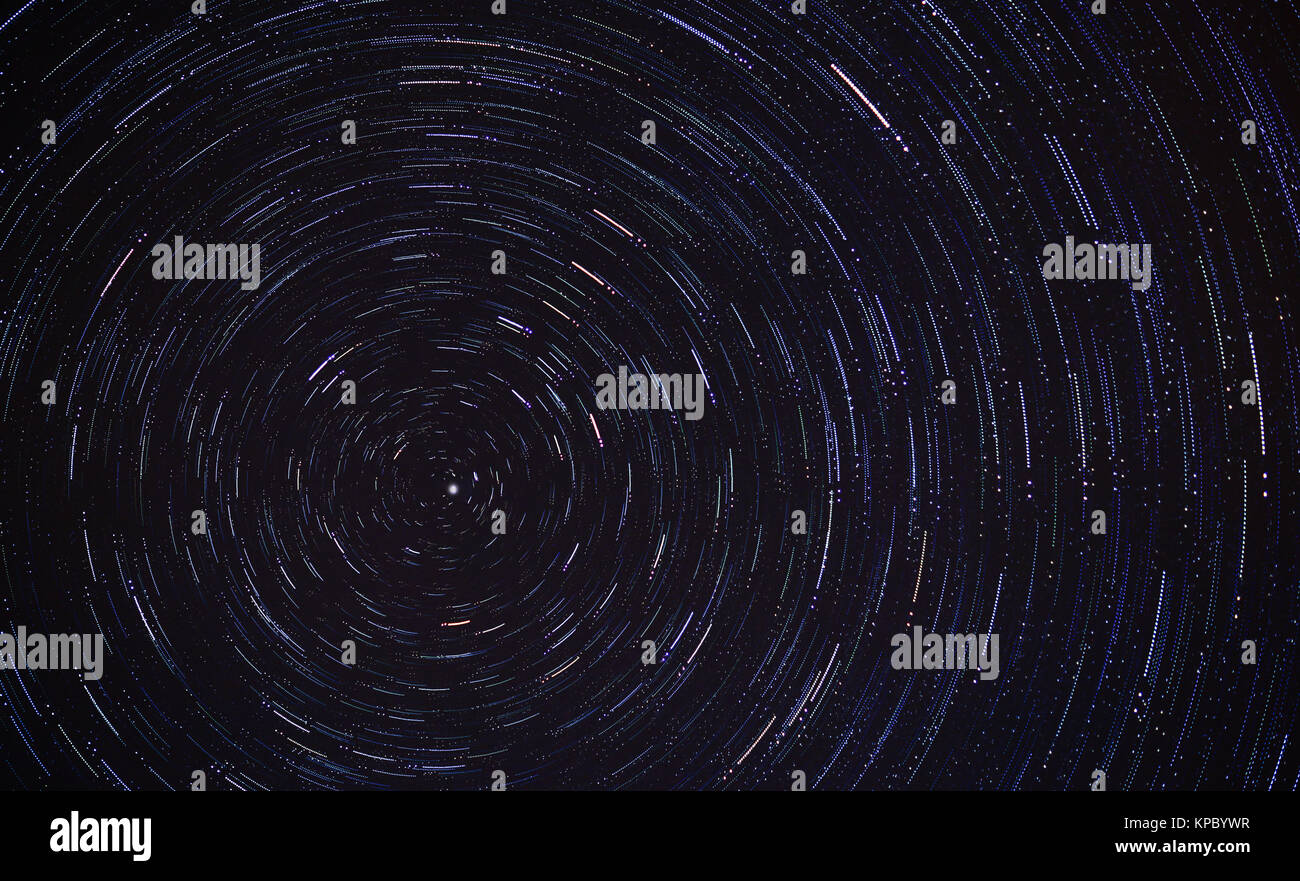 Star trails movement Stock Photo - Alamy