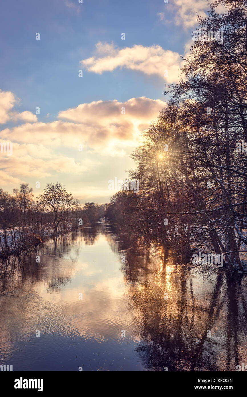 winter landscape with color look Stock Photo - Alamy
