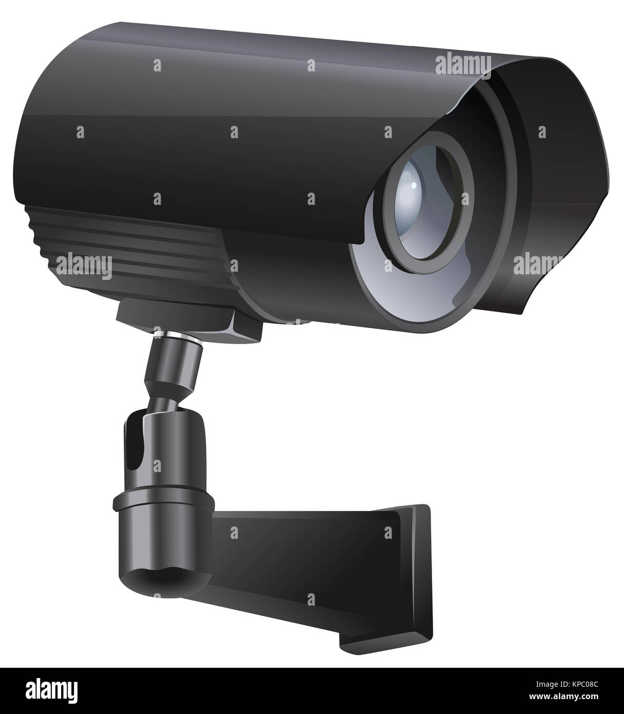 Surveillance camera viewed from the side Stock Photo - Alamy