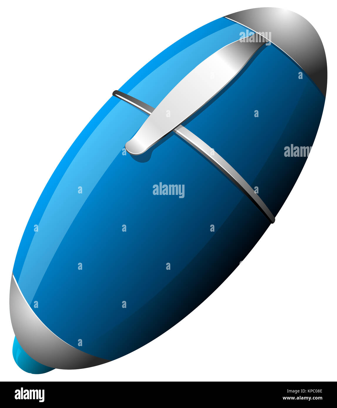 Blue pen isolated on the white background Stock Photo - Alamy