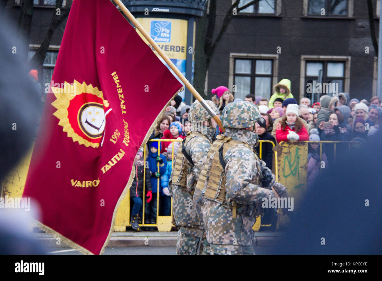 November 18, 2017. military police NATO soldiers at military parade in ...