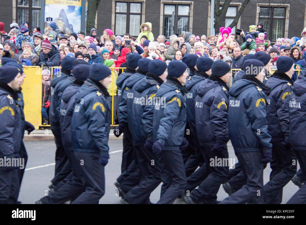 November 18, 2017. military police NATO soldiers at military parade in ...
