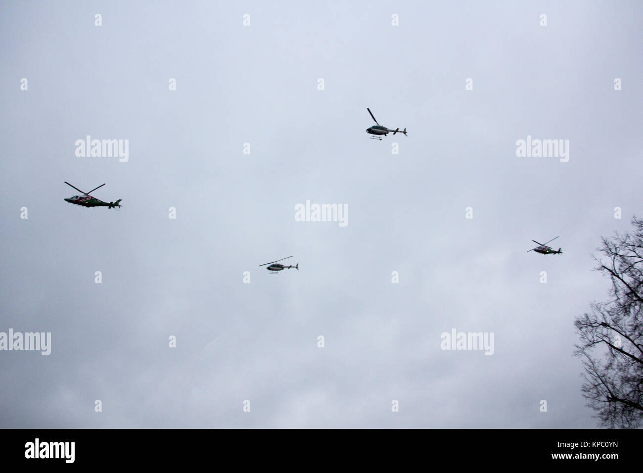 Military helicopters from forces of NATO at military parade in Latvia ...
