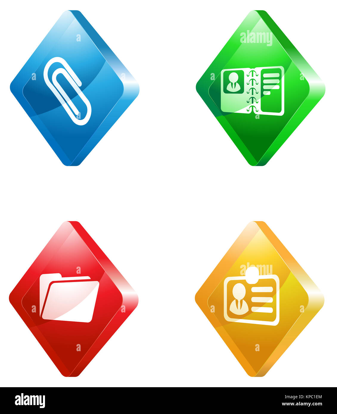 office glass transparent color icon set Stock Photo - Alamy