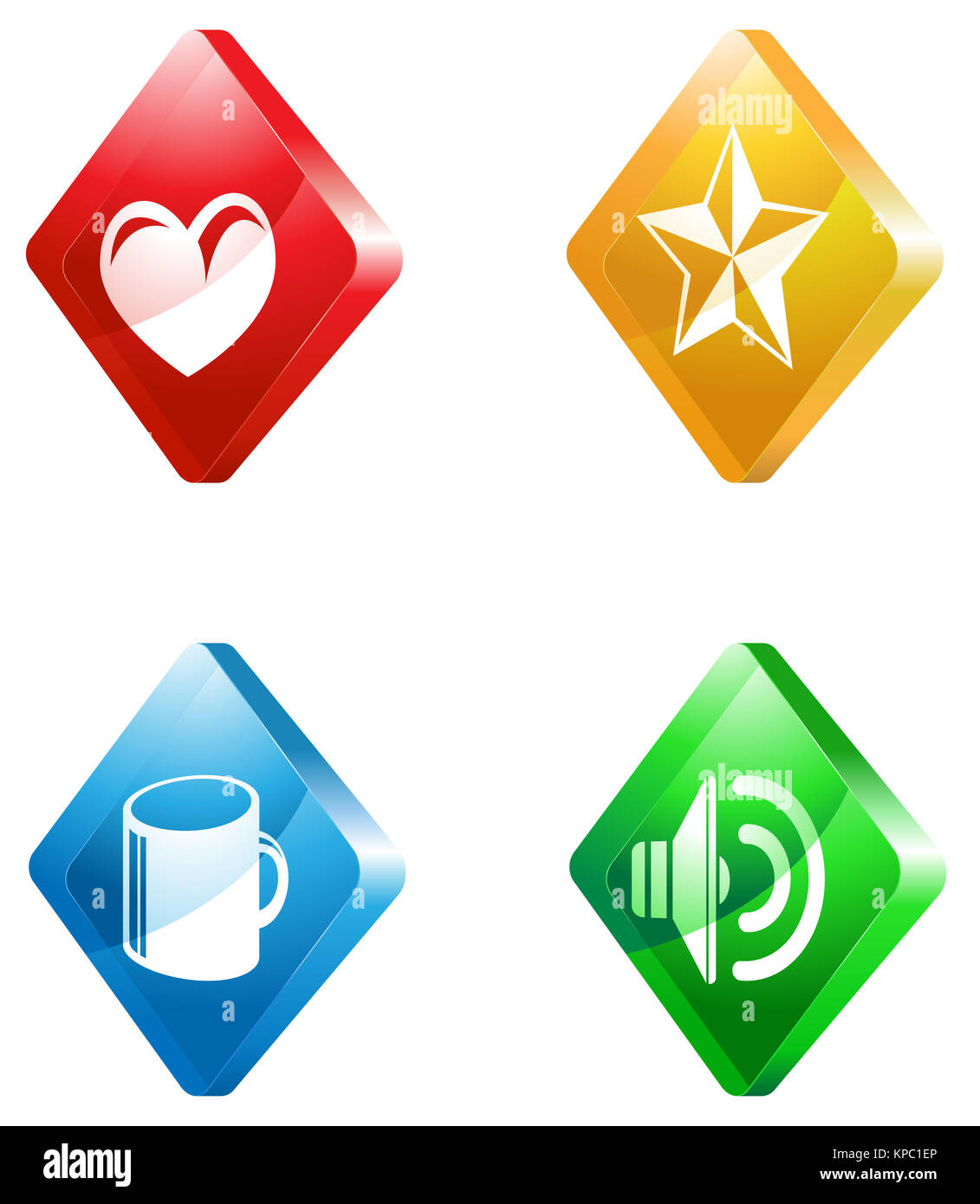 office glass transparent color icon set Stock Photo - Alamy