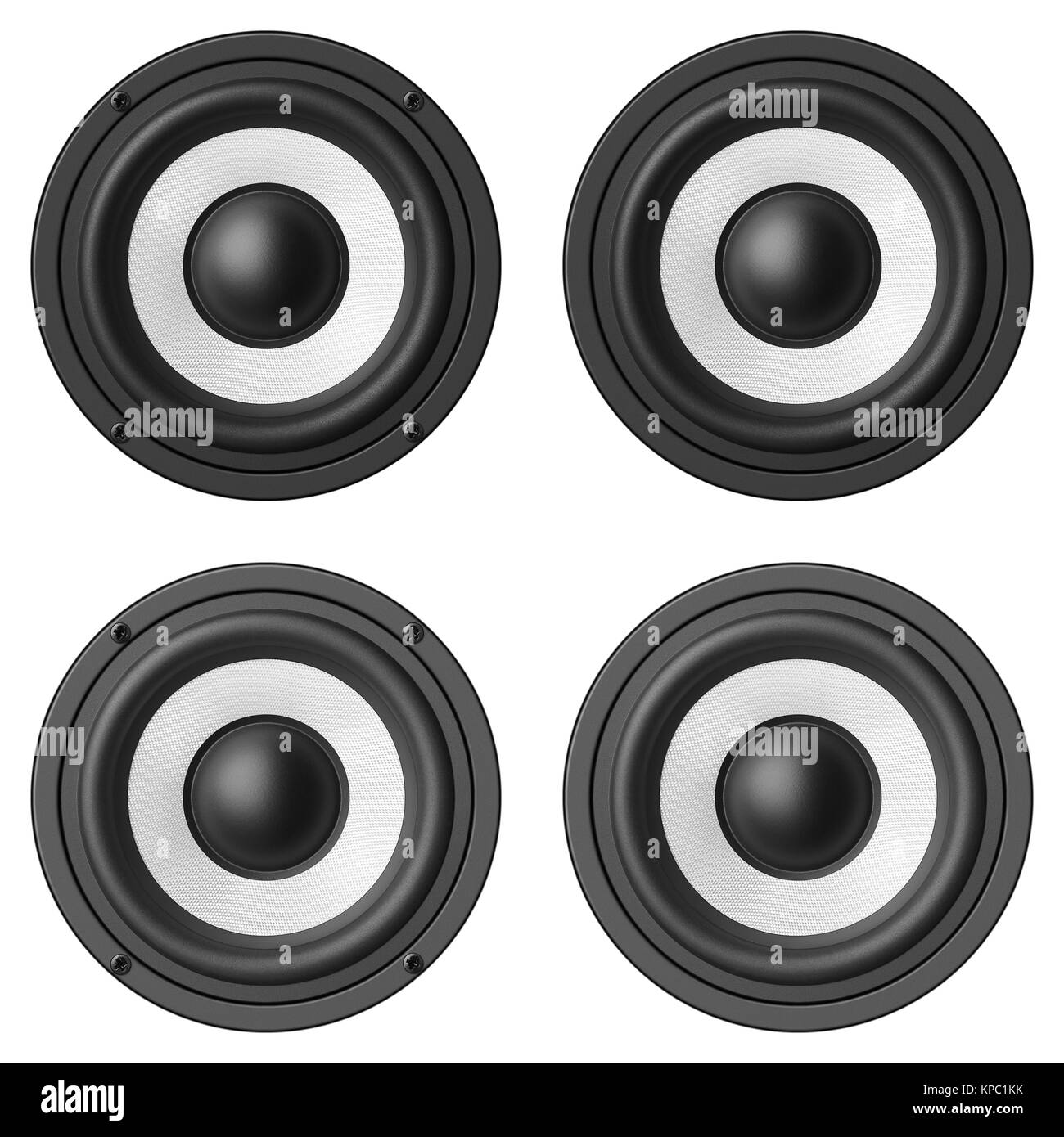 Set of sound speakers isolated on white background Stock Photo - Alamy