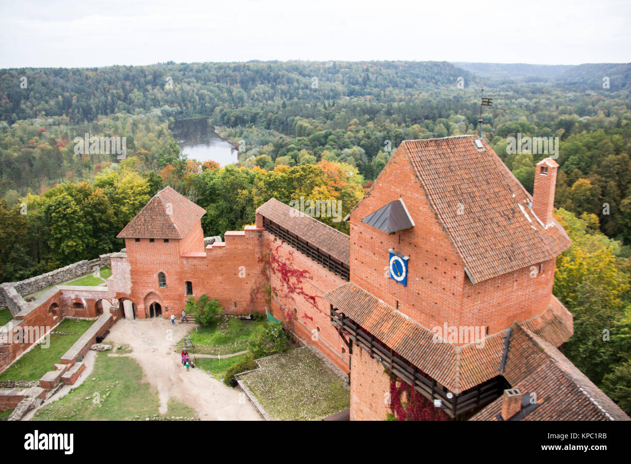 Ruins of medieval Turaida castle with towers in Latvia Stock Photo - Alamy