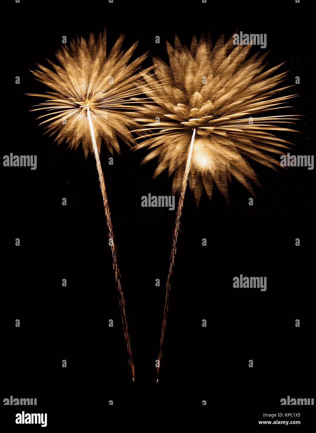 Beautiful colorful fireworks with night sky Stock Photo - Alamy