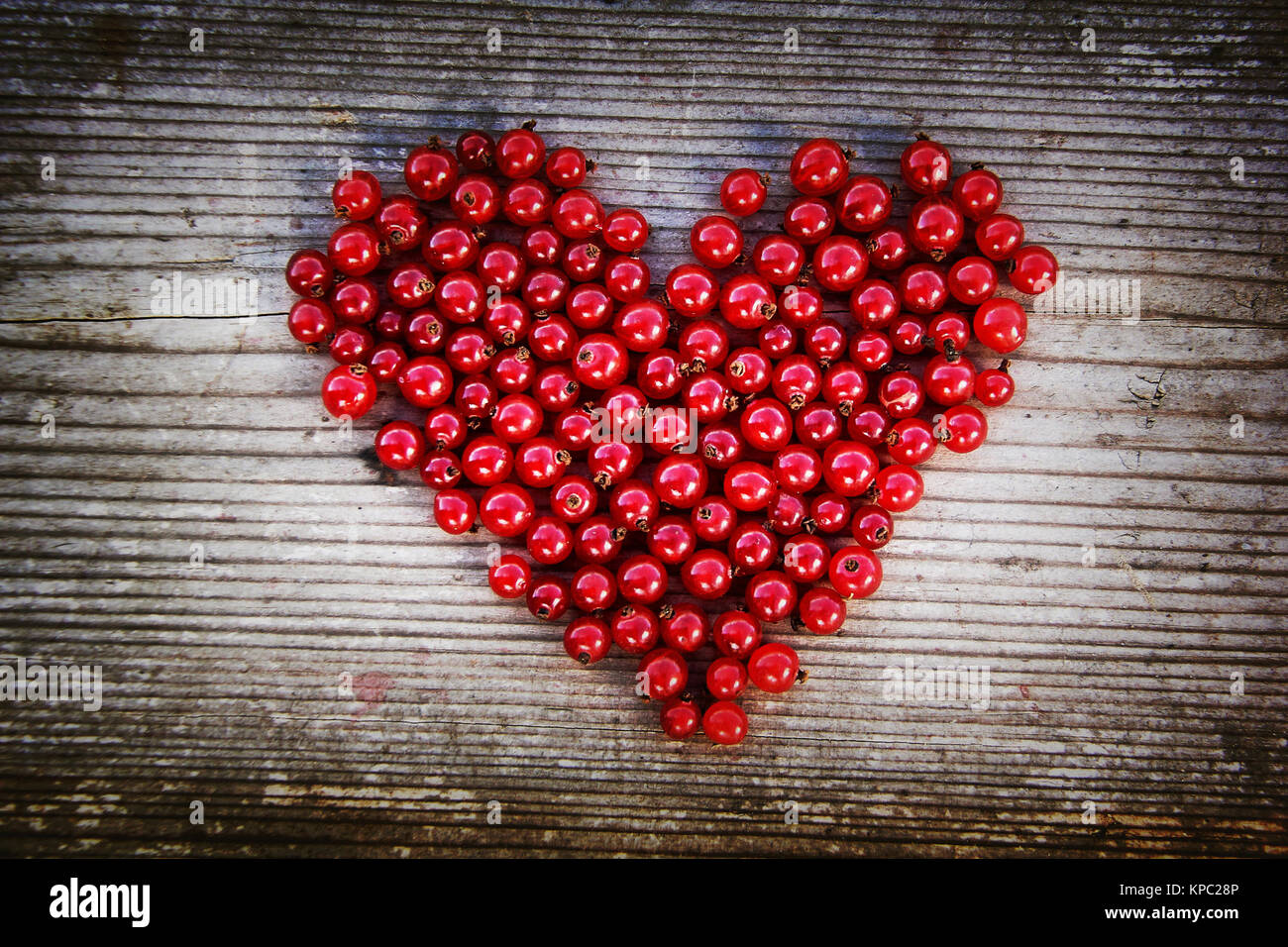 Heart shape from redcurrant. Love theme concept for Valentine's ...