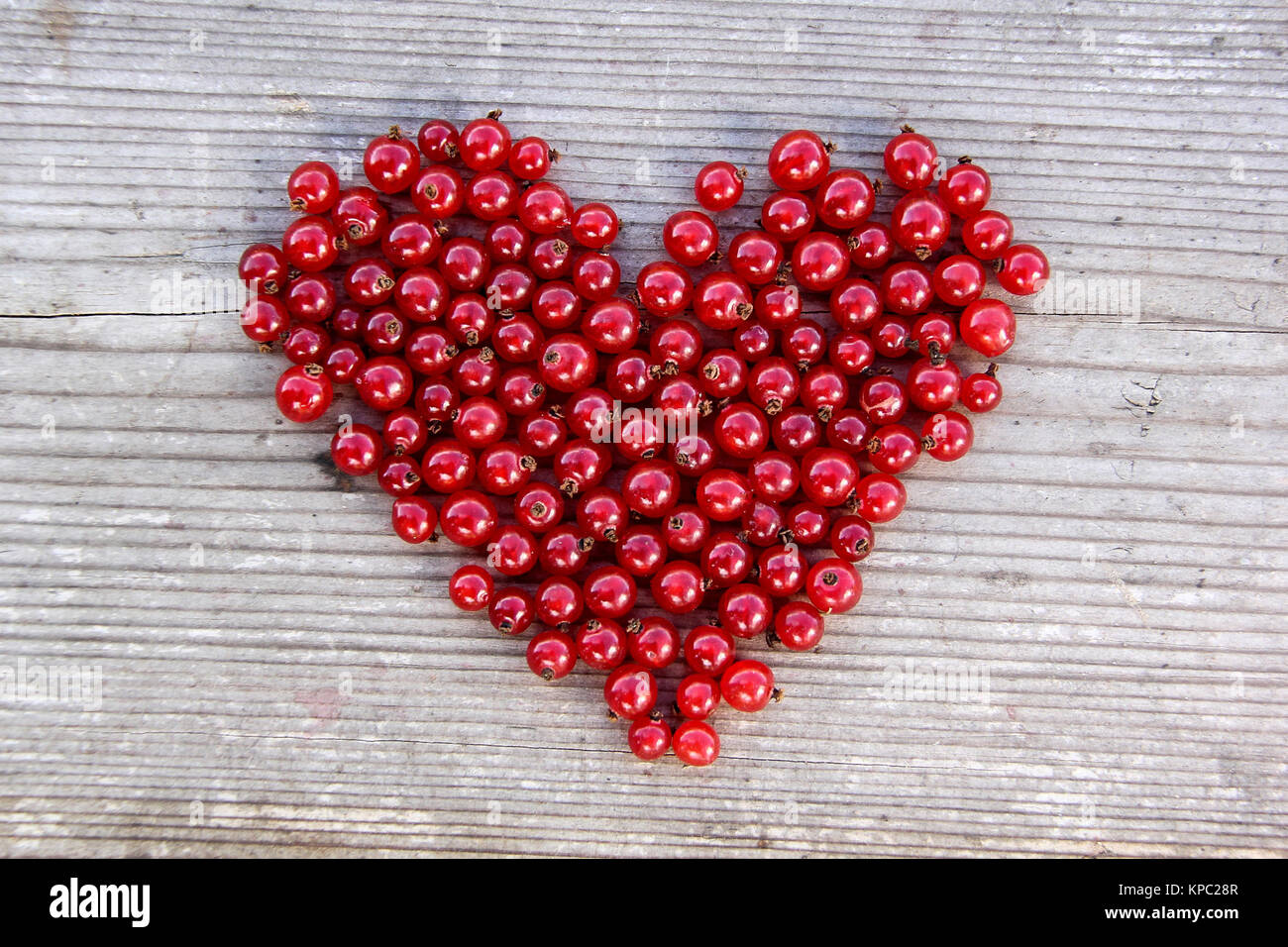Heart shape from redcurrant. Love theme concept for Valentine's ...