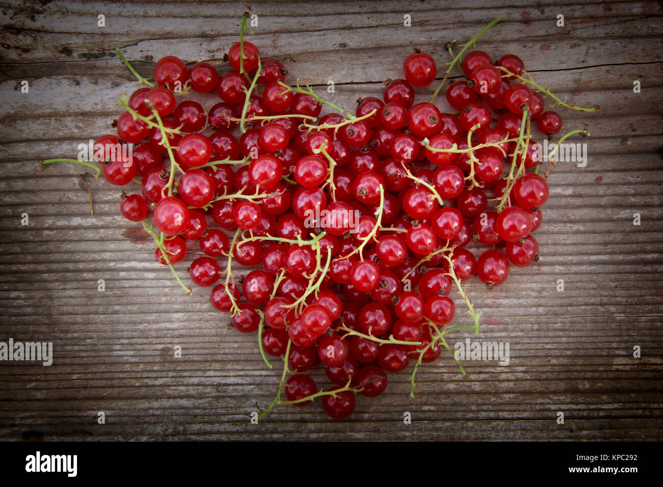 Heart shape from redcurrant. Love theme concept for Valentine's ...