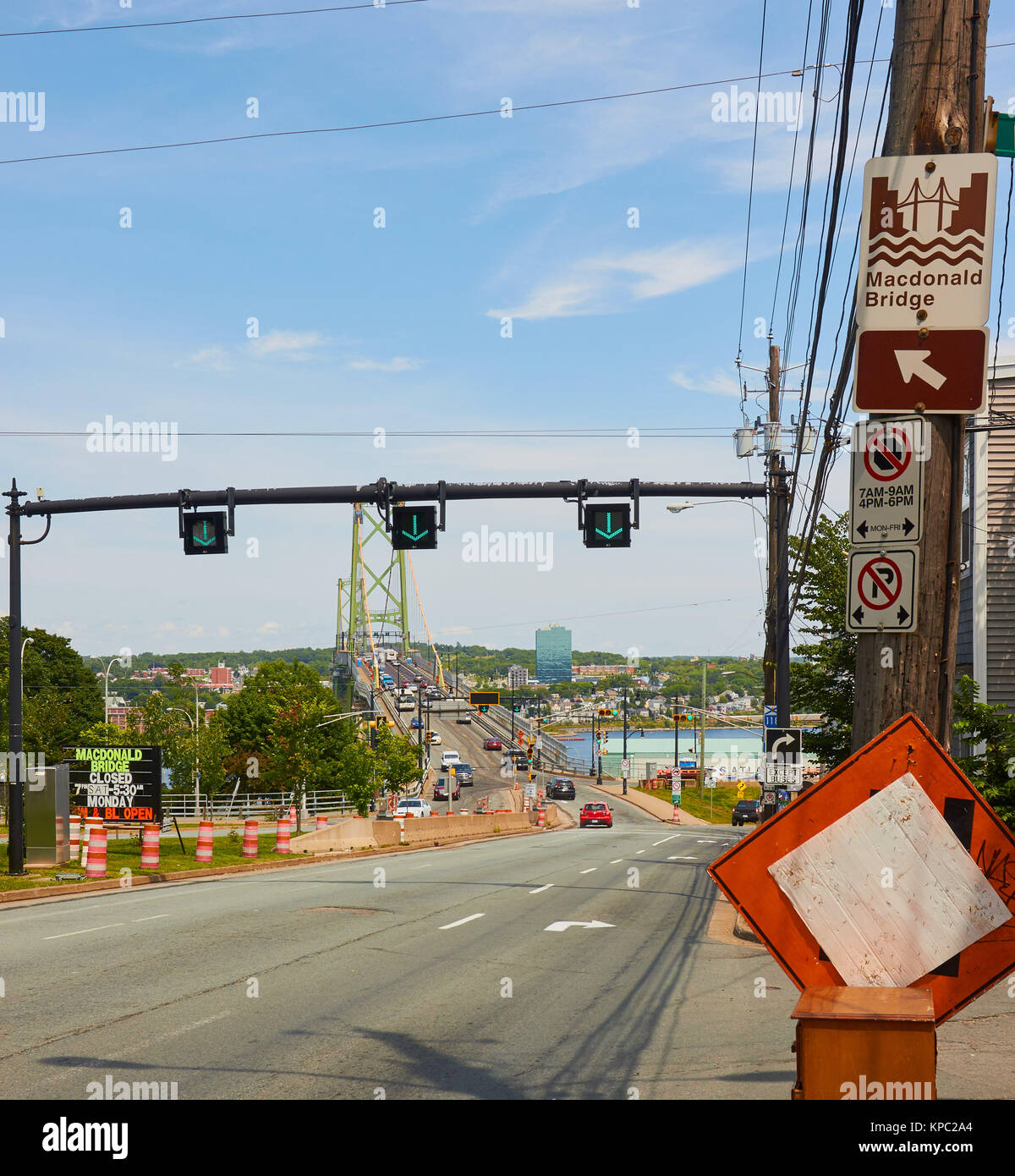 Angus L Macdonald suspension and toll bridge (opened 1955) crossing ...