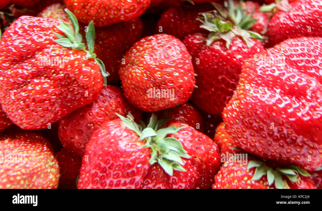 Strawberries texture close up Stock Photo - Alamy