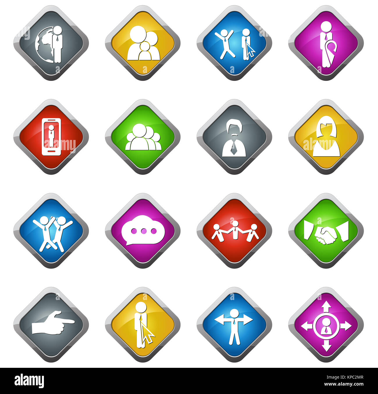 Community icons set Stock Photo - Alamy