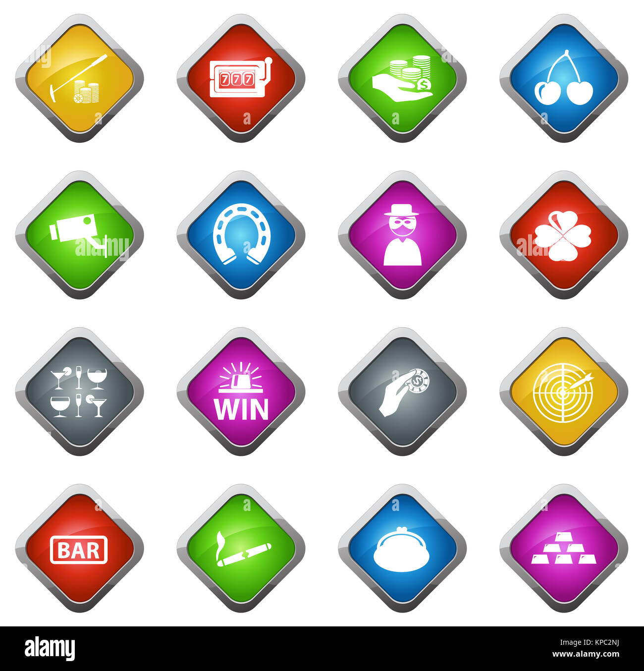 Casino icons set Stock Photo - Alamy