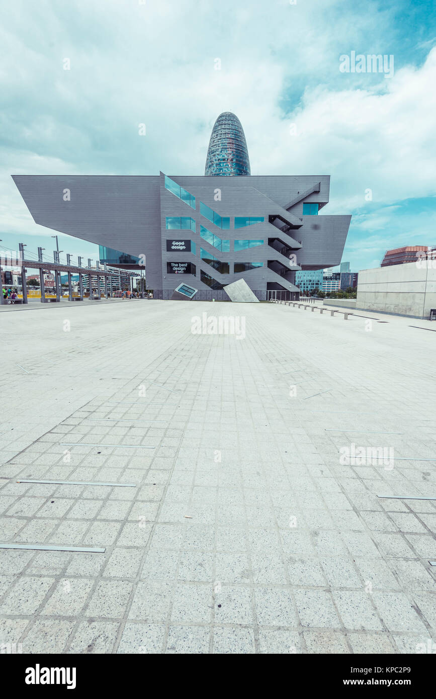 Barcelona's design museum is an angular metal-clad structure designed ...