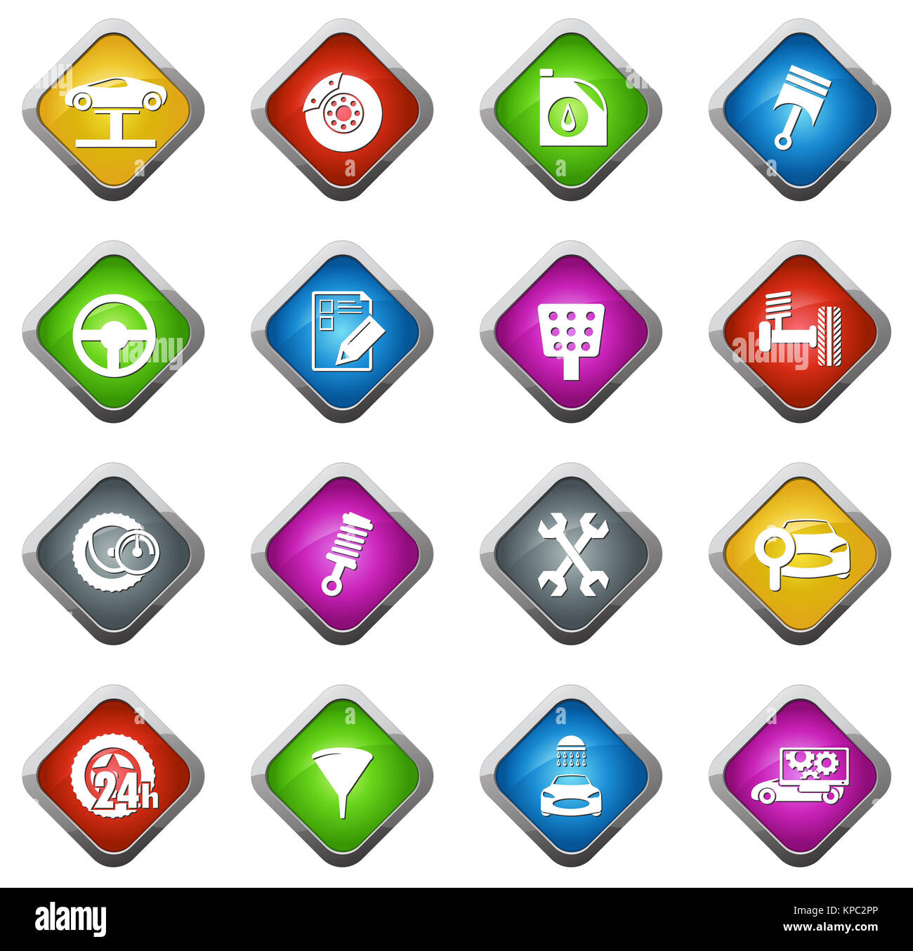 Car service icons set Stock Photo - Alamy