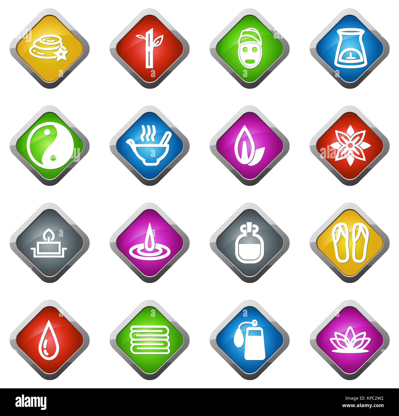 Spa icons set Stock Photo - Alamy